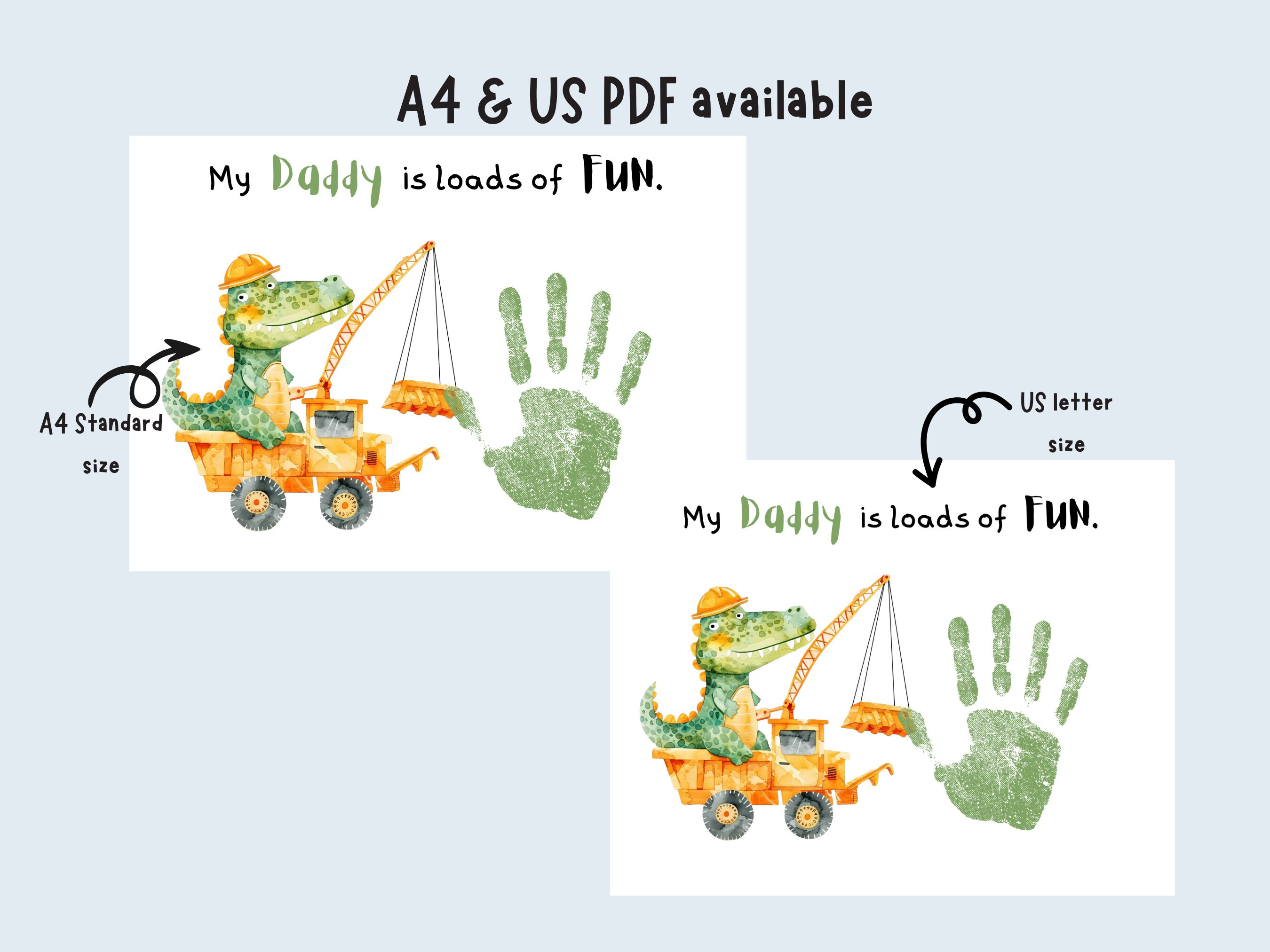 My Daddy is Loads of Fun Handprint Craft Activity for Kids ...