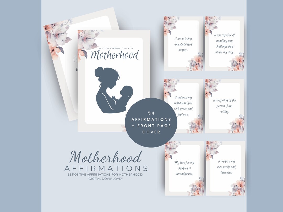 Positive Affirmation Cards for Motherhood, Mental Health Gifts for Mums ...