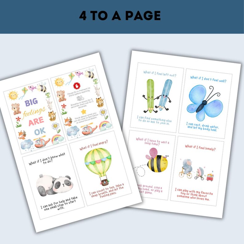 Emotional Regulation Cards for Kids: Printable Coping Strategies ...