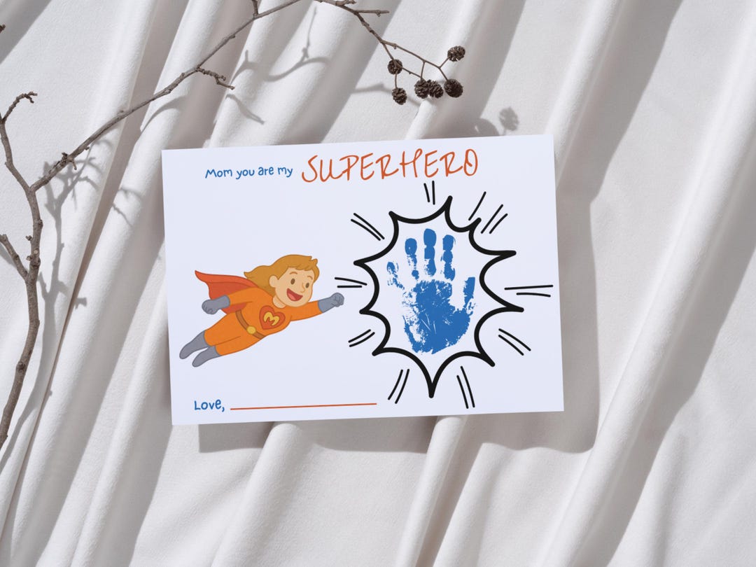 Handprint Craft for Mum / Mom – “you Are My Superhero” Mother’s Day ...