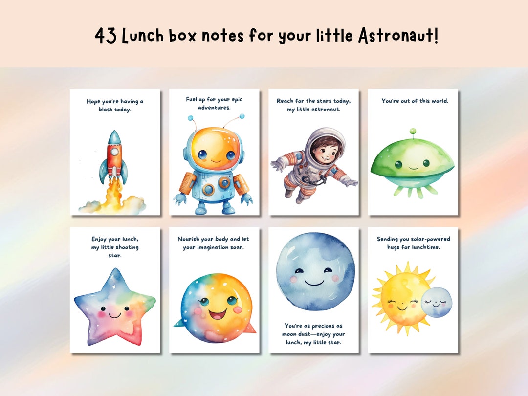 Positive Affirmation Lunch Box Notes for Kids, 43 Encouragement Cards ...