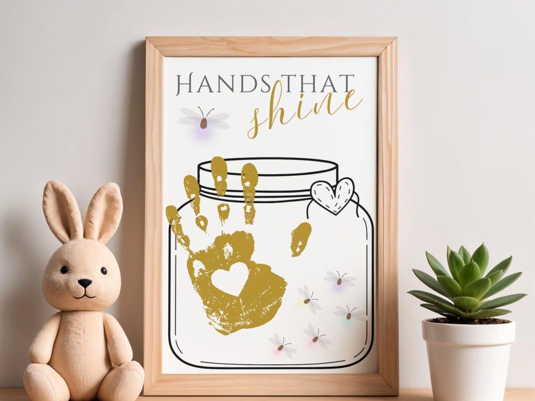 Hands That Shine Printable – Lantern & Firefly Keepsake Handprint Craft ...