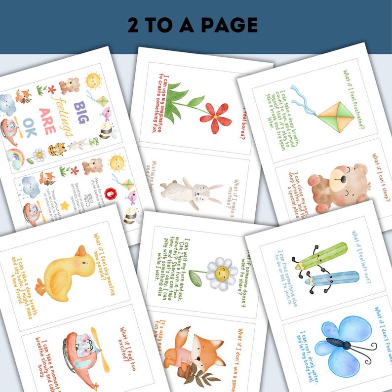 Emotional Regulation Cards for Kids: Printable Coping Strategies ...
