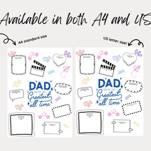 All About Dad Printable, Father's Day Gift, Father's Day Craft for Kids ...