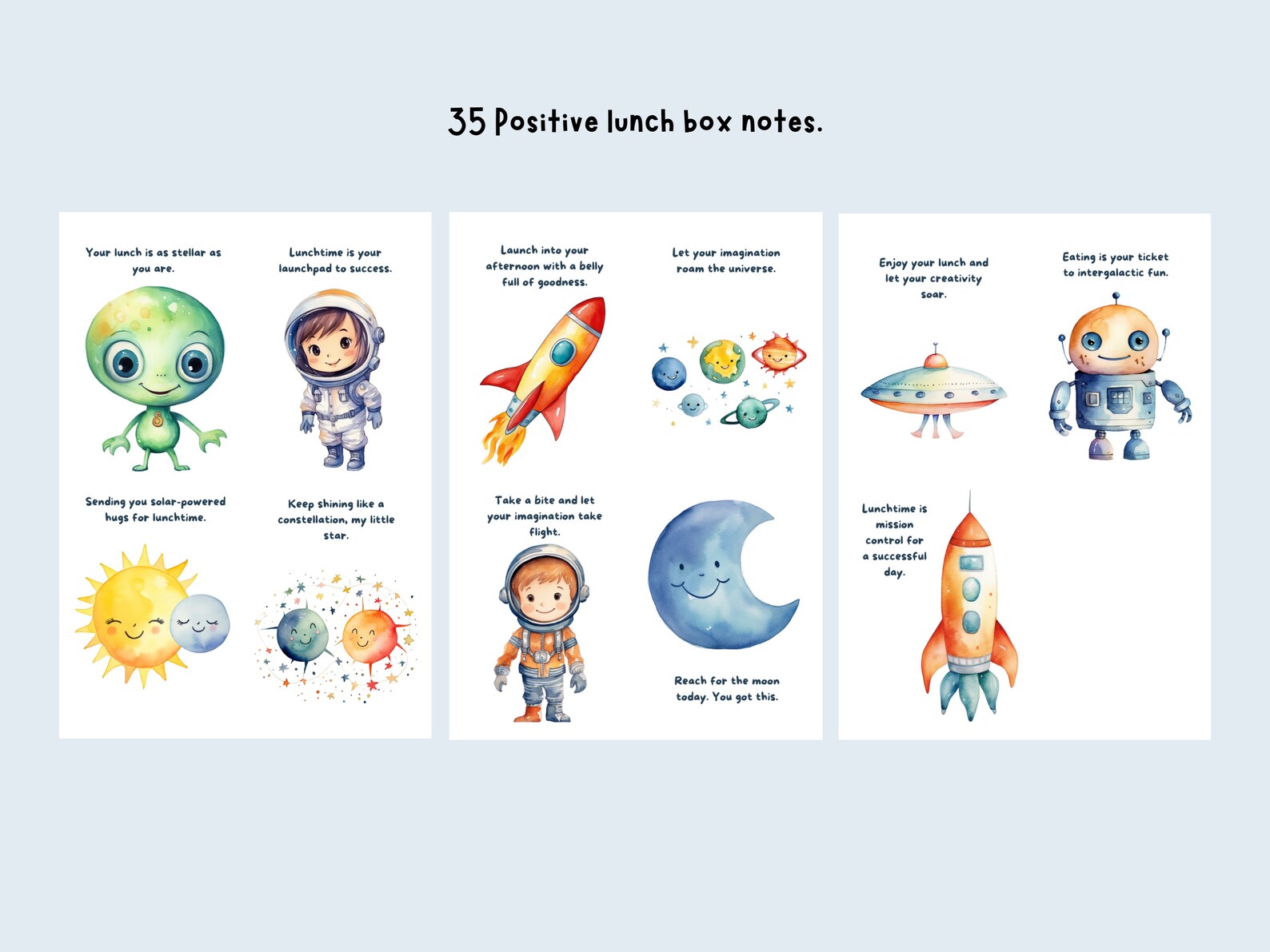 Positive Affirmation Lunch Box Notes for Kids, 43 Encouragement Cards ...