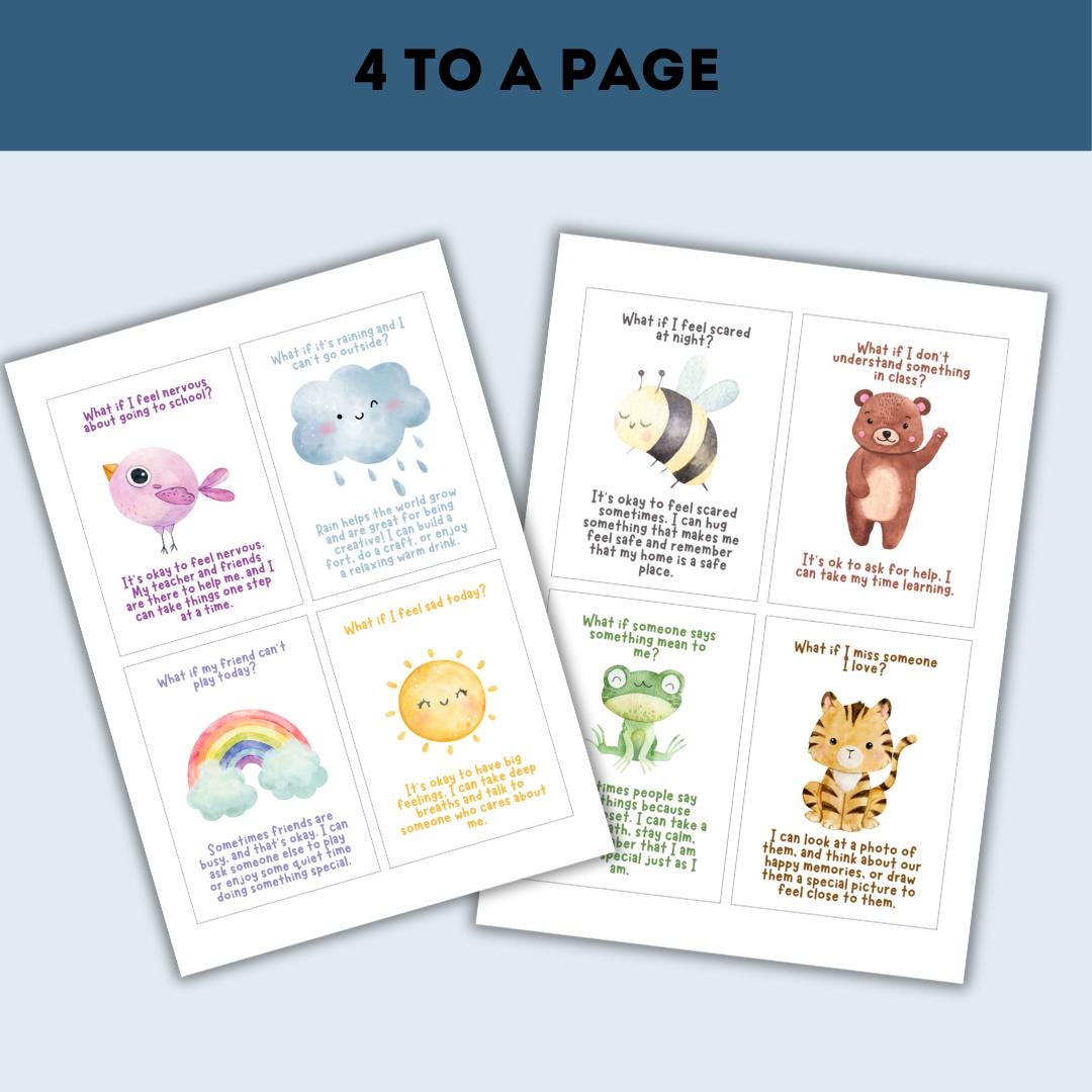 Emotional Regulation Cards for Kids: Printable Coping Strategies ...