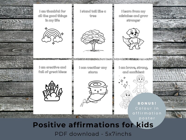 Positive Affirmation Coloring Pages for Kids - Mindfulness Activity ...