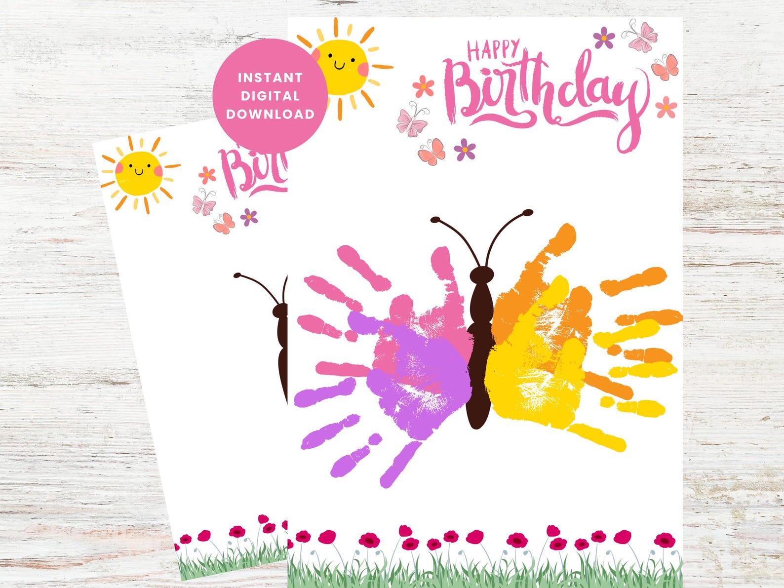 Mums' Birthday Handprint Craft, Daycare Activities, DIY Memory Keepsake ...
