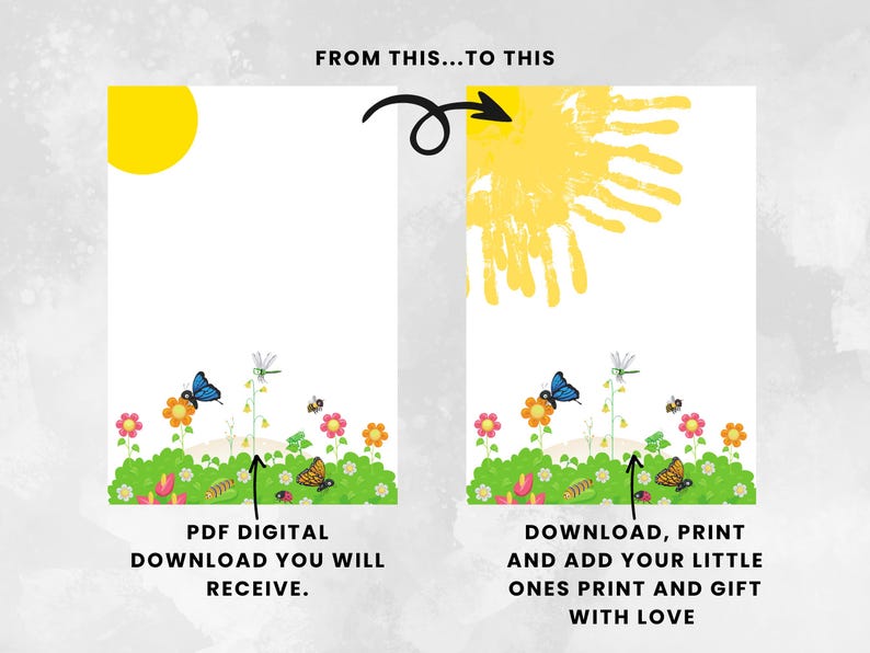 Sun Handprint Art, Summer Craft Project, Craft for Kids, Keepsake ...