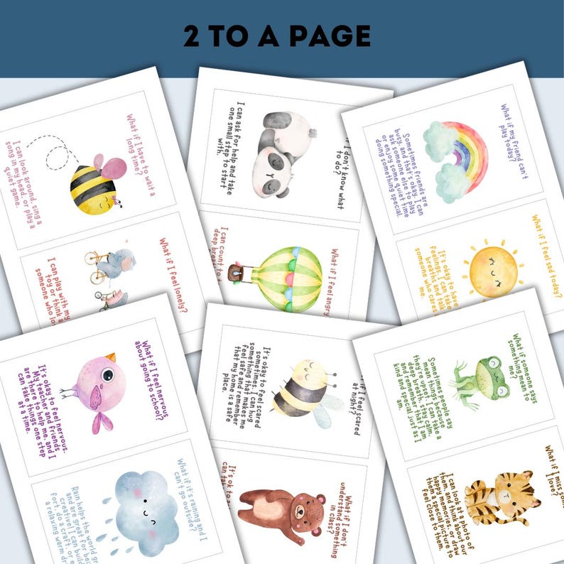 Emotional Regulation Cards for Kids: Printable Coping Strategies ...