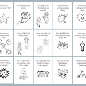 Positive Affirmation Coloring Pages for Kids - Mindfulness Activity ...