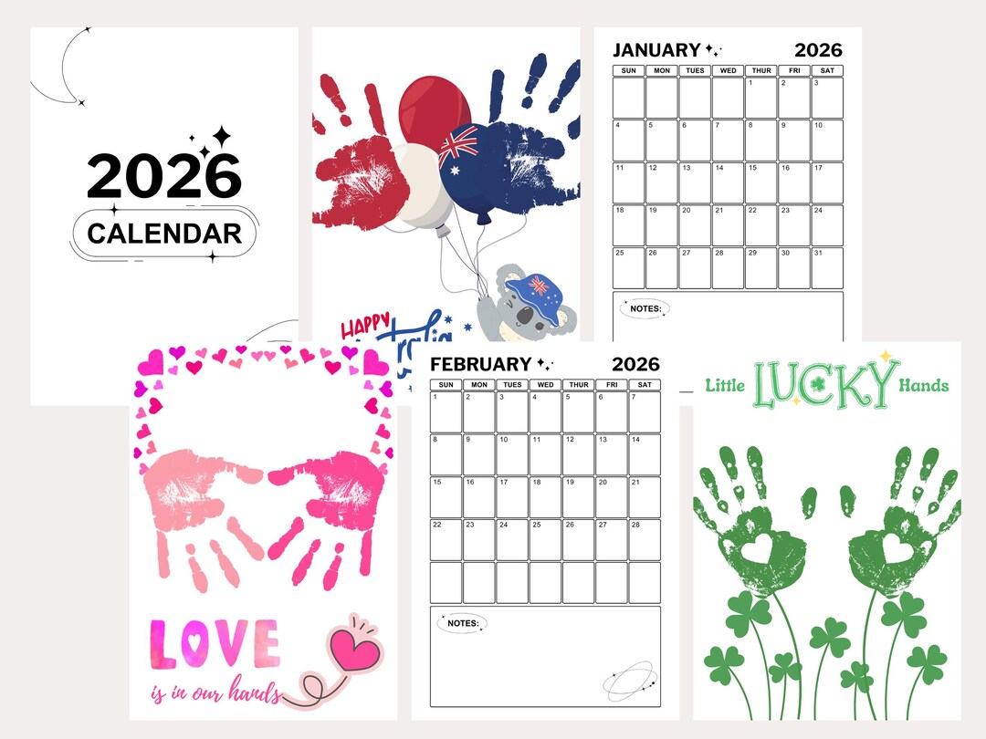 2026 Handprint Calendar – Australian Seasonal & Holiday Keepsake 12 ...