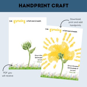 Christian Handprint Craft – Bible Verse Printable for Kids – Spring ...