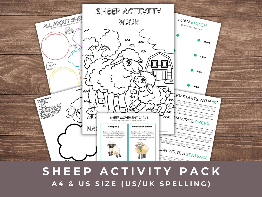 All About Sheep Activity Workbook for Early Learning, Letter and ...