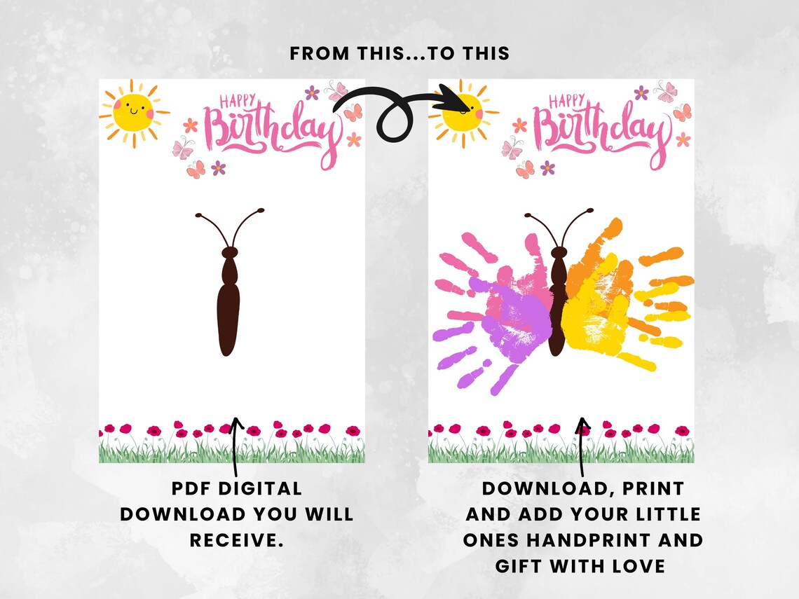 Mums' Birthday Handprint Craft, Daycare Activities, DIY Memory Keepsake ...