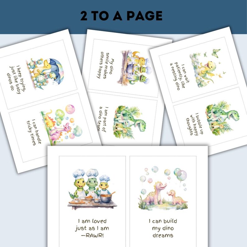 Printable Dinosaur Affirmation Cards: Boost Kids' Confidence ...