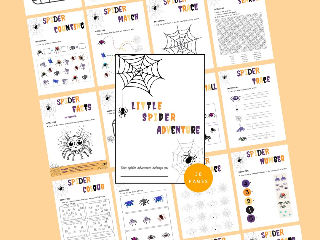 Kids Activity Sheets, Learning Printables, Facts About Spiders ...