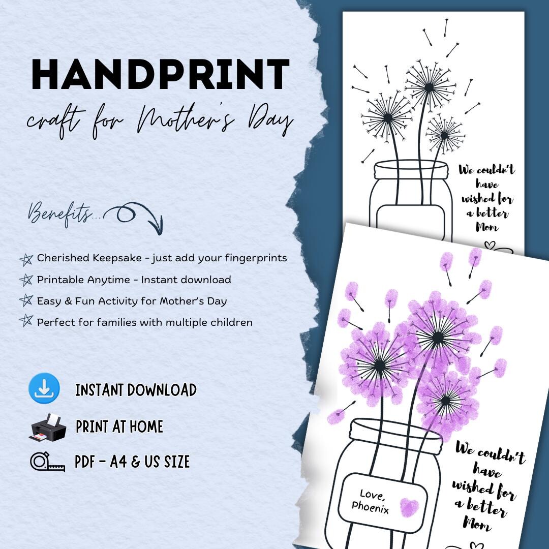Mother’s Day Handprint Craft | Positive Message Printable Gift for Mum ...