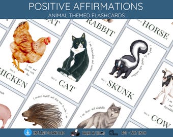 Positive Affirmation Cards for Kids Mindfulness & SEL Printable - Etsy