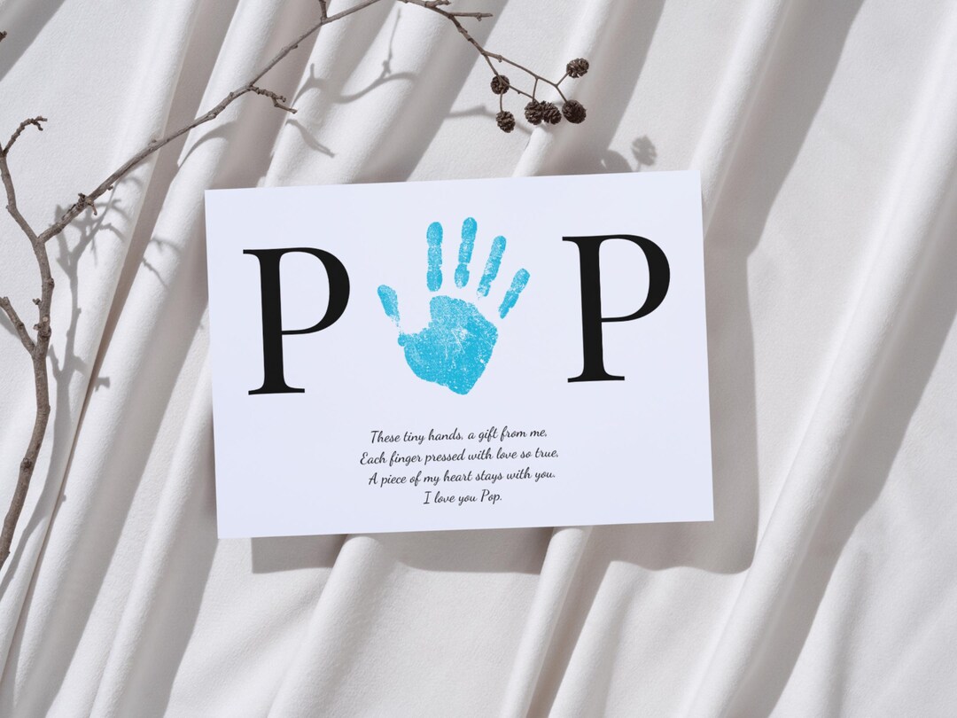 Handprint Poem Printable for Pop - Etsy UK