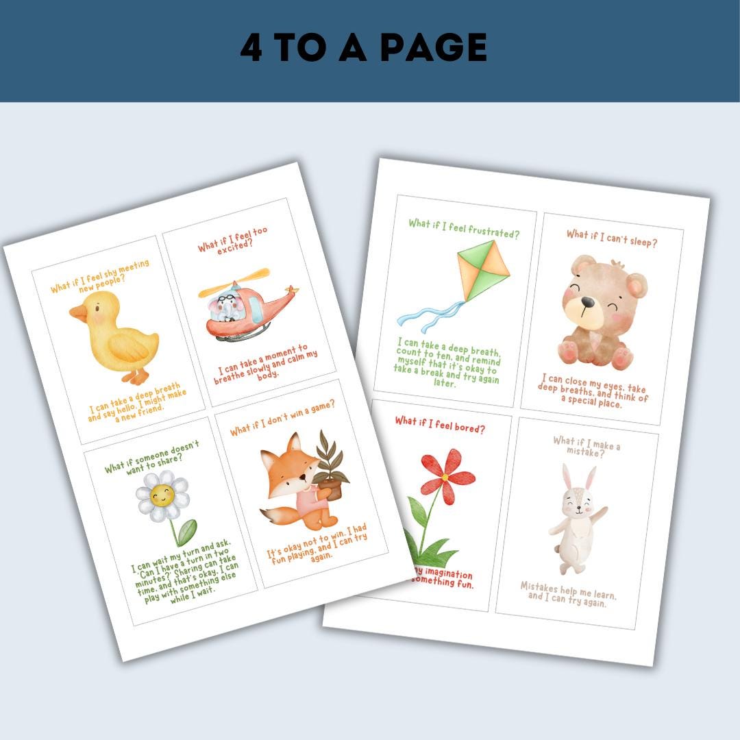 Emotional Regulation Cards for Kids: Printable Coping Strategies ...