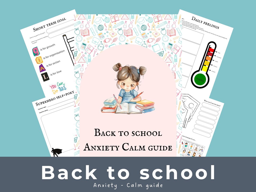 Back to School Anxiety Calm Down Guide, Mental Health for Kids ...