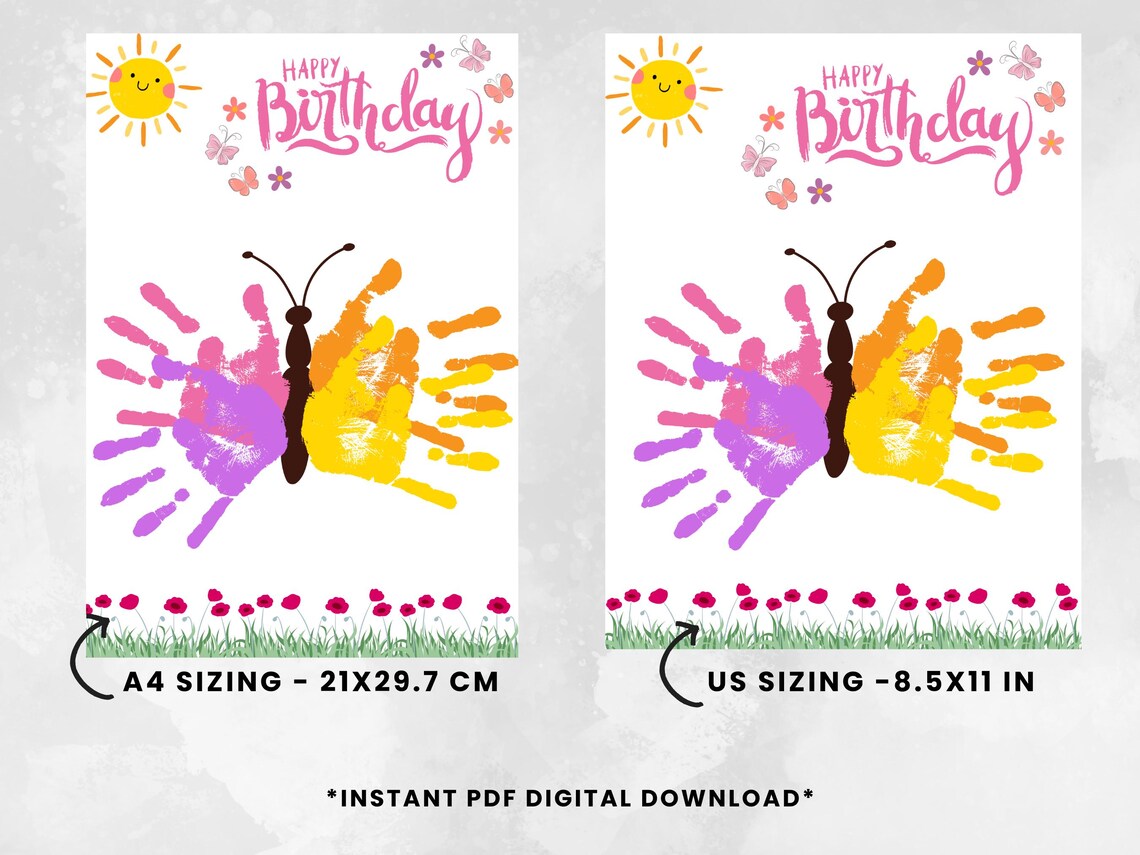 Mums' Birthday Handprint Craft, Daycare Activities, DIY Memory Keepsake ...