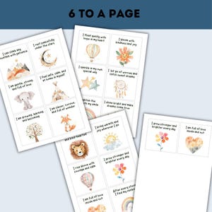 Watercolor Affirmation Cards: Kids Emotional Support Printables for ...