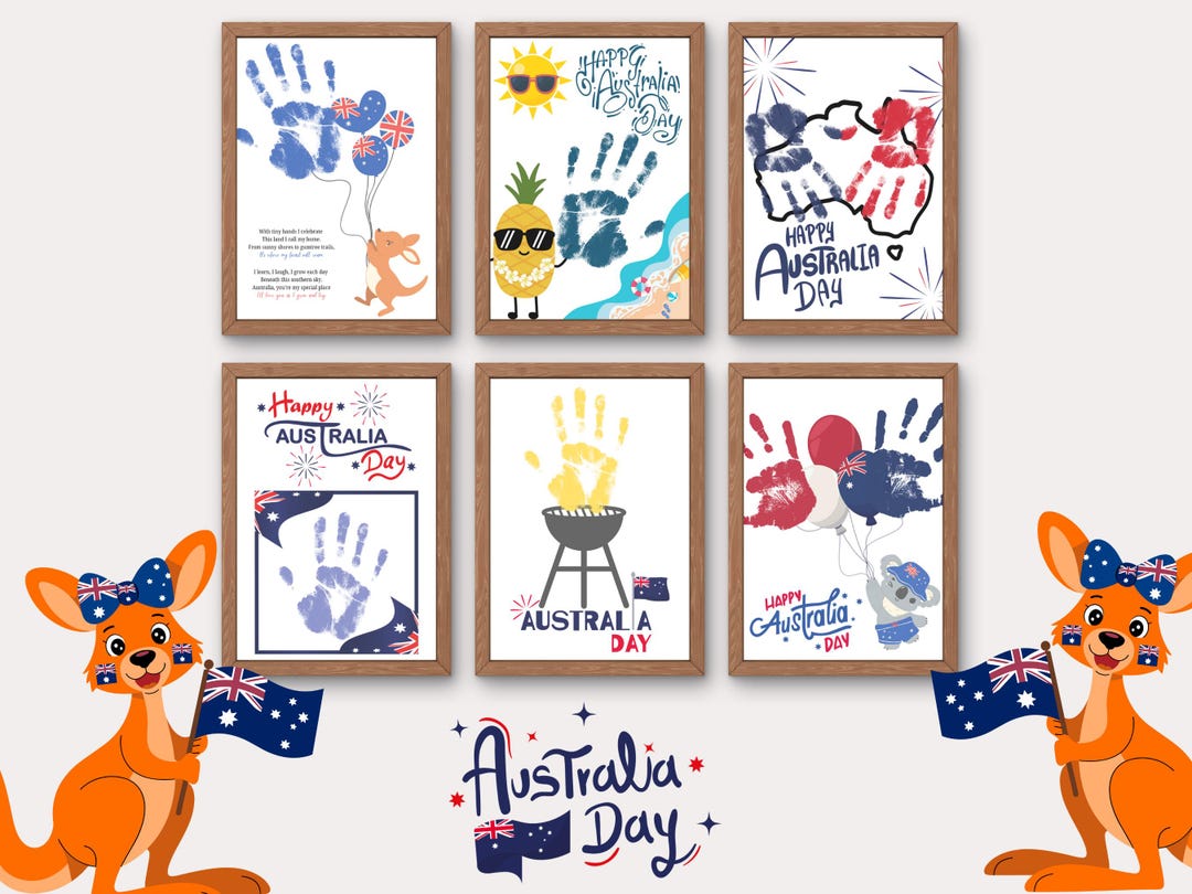 Australia Day Handprint Craft Bundle, Kids Printable Activity for ...