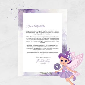 Kids Tooth Fairy Letter Lost Tooth Tooth Fairy Letter Printable ...