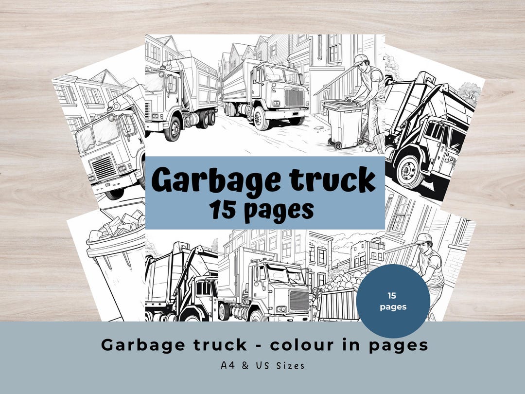 Garbage Truck Coloring Pages, Printable Coloring Activities, Vehicle ...