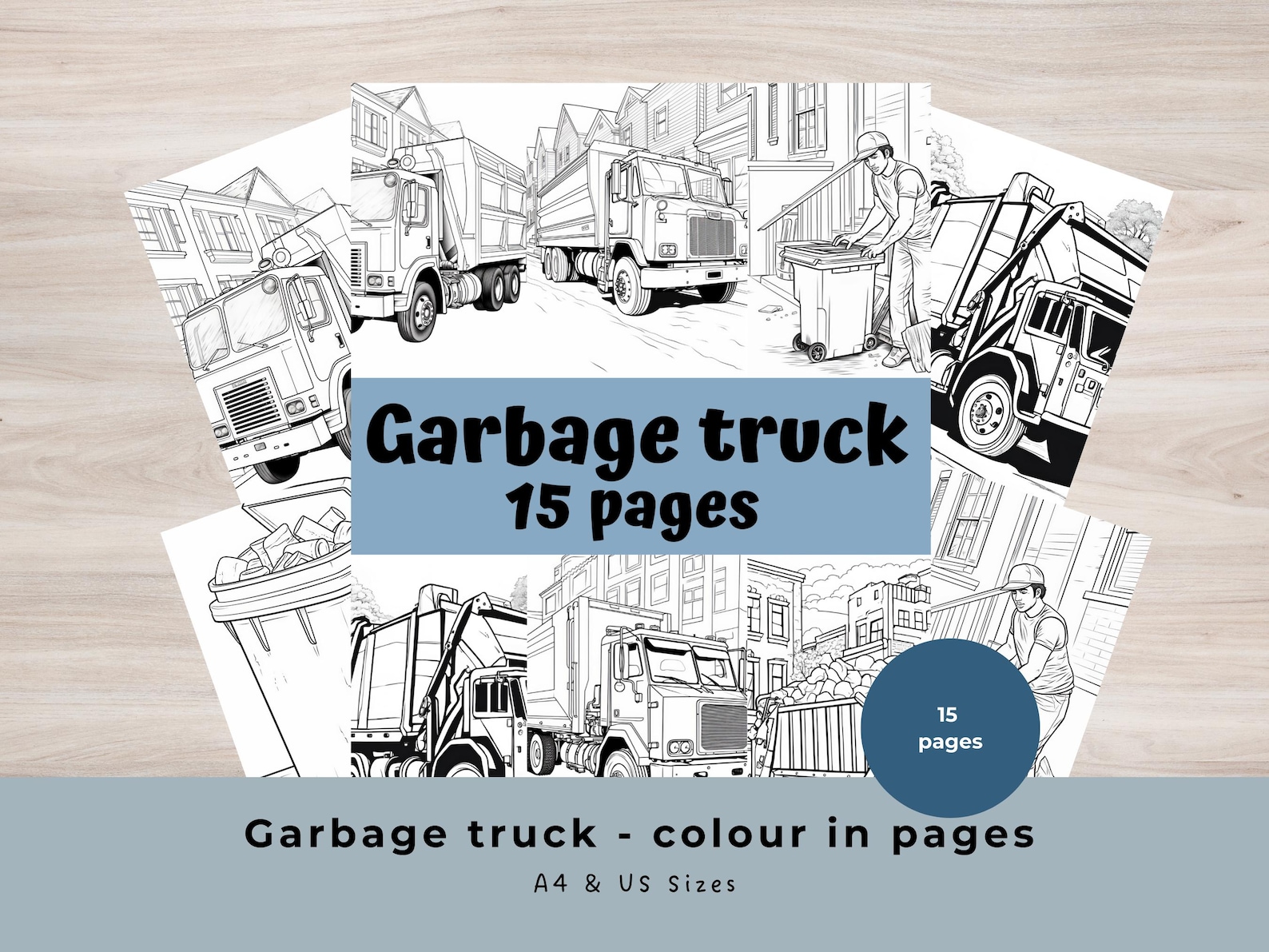 Garbage Truck Coloring Pages, Printable Coloring Activities, Vehicle ...