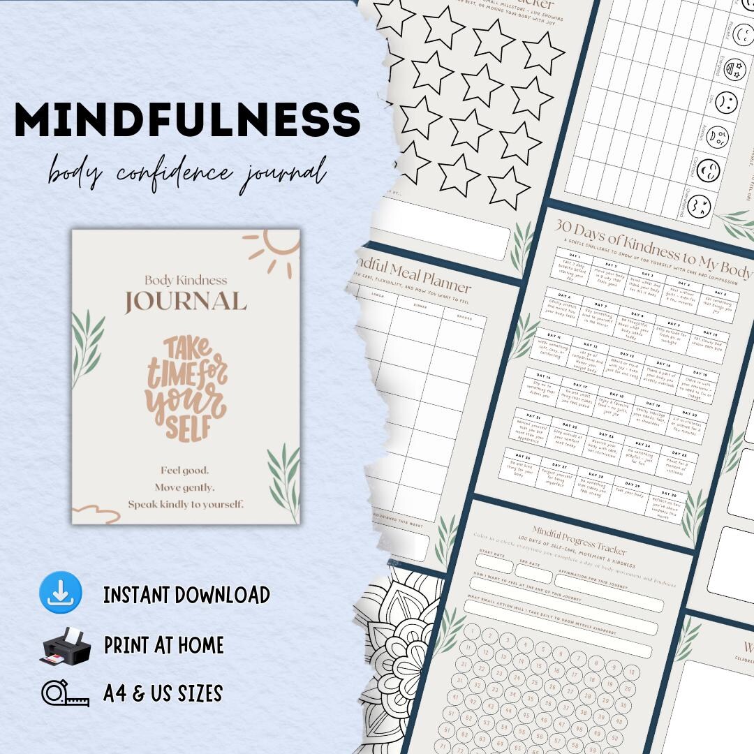 Body Kindness Journal – 54 Pages of Mindful Self-care Prompts, Habit ...
