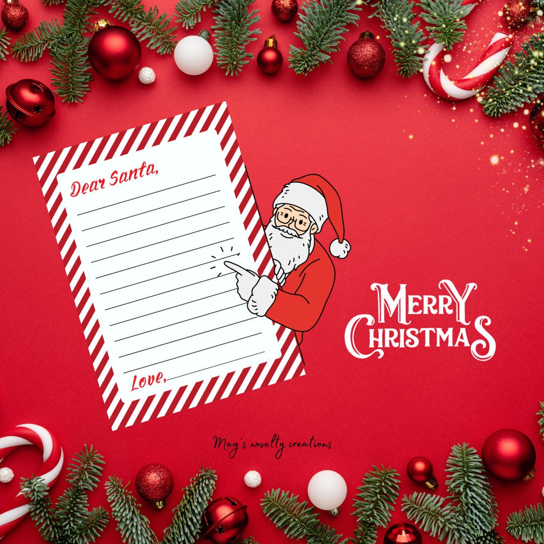 Dear Santa Christmas Letter, Letter to Santa, to the Desk of Santa ...