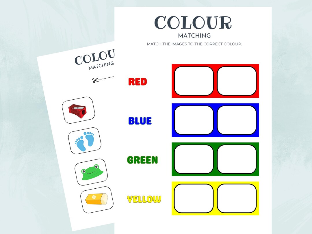 Color Word Matching Activities, Preschool Printable, Homeschool ...