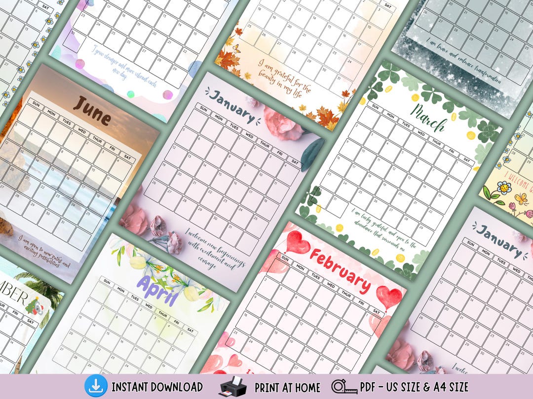 2025 Australian Affirmations Calendar, Positive Quotes, Monthly Planner ...