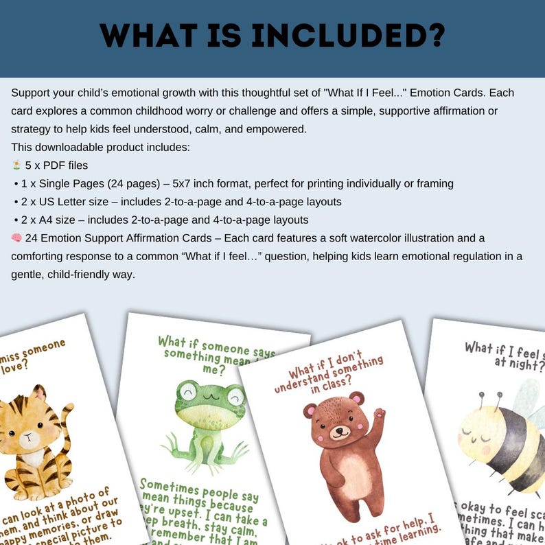 Emotional Regulation Cards for Kids: Printable Coping Strategies ...