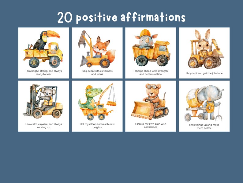 Positive Affirmation Cards for Kids, 20 Encouragement Cards for Kids ...