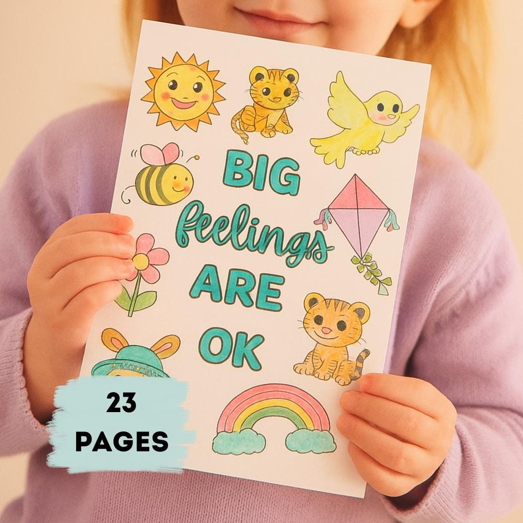 Color-in Coping Cards for Kids, Printable Calm Down Strategies for Big ...