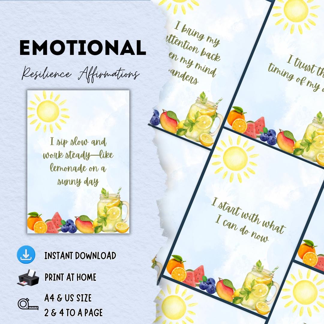 Summer Fruits Affirmation Cards for Kids – Mindful Productivity, Focus ...