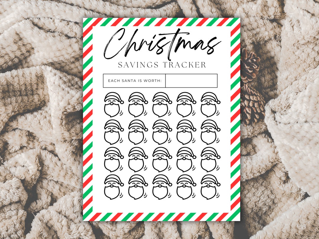 Christmas Savings Tracker for Kids, Christmas Savings Challenge ...
