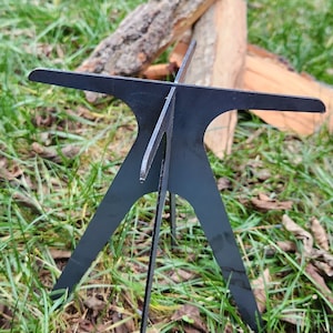 Vertical Fire Pit Grate, Campfire Stand, Log Holder, Fire Pit Stand for ...