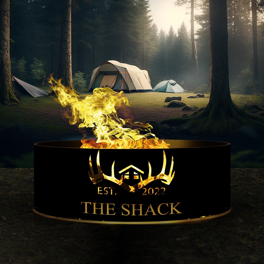 Personalized Fire Ring, Custom Fire Pit , Outdoor Fire Pit, House ...