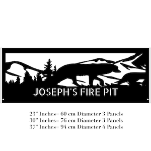 Wolf Fire Pit, Wolves Nature Scene Fire Pits, Heavy Duty Ring, Special ...