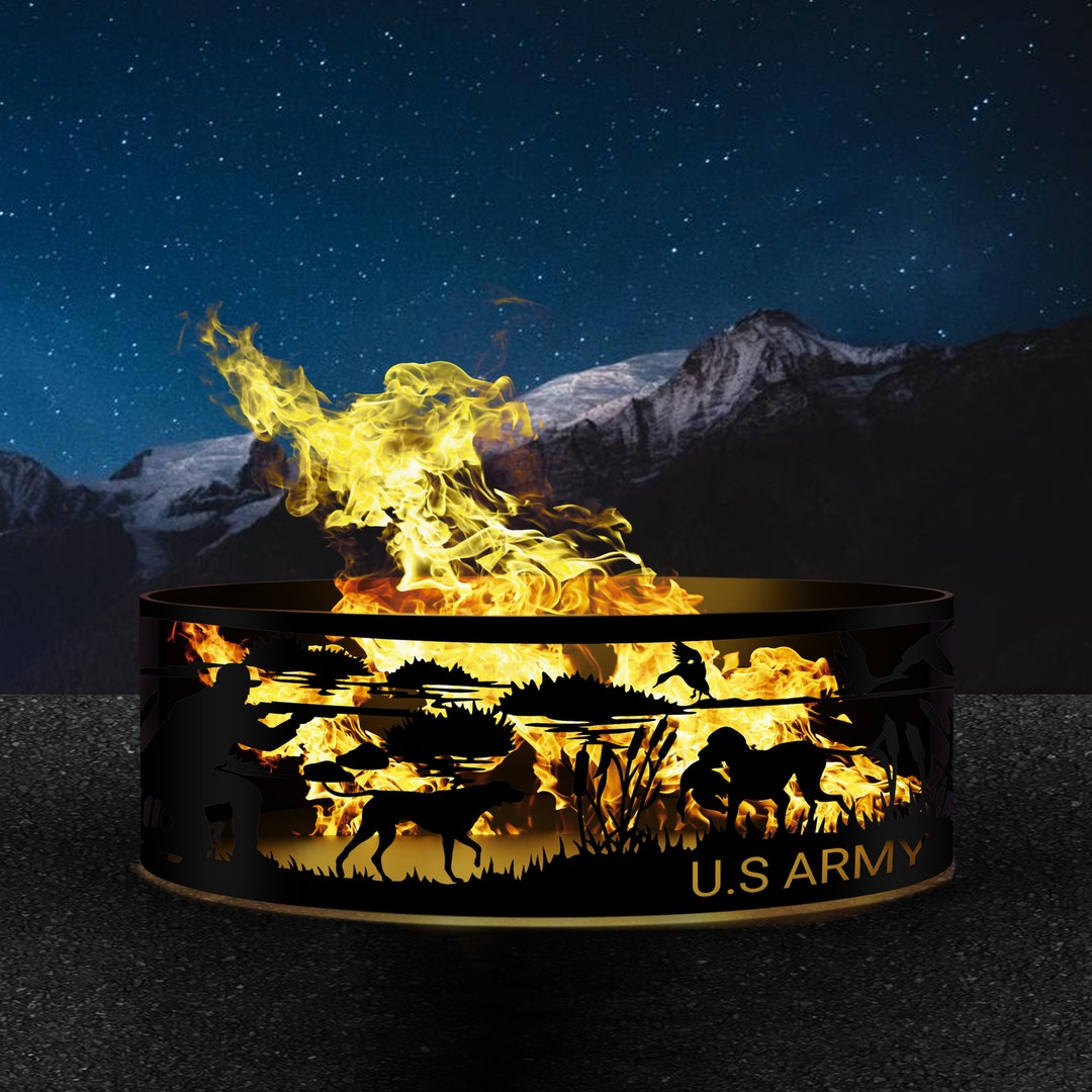 Custom Fire Pits - Gift for Him - U.S Army - Semper Fi - USMC - Marine ...