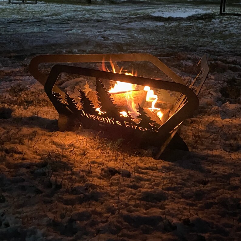 Personalized Fire Pit Bonfire Pit Custom Collapsible - Etsy UK