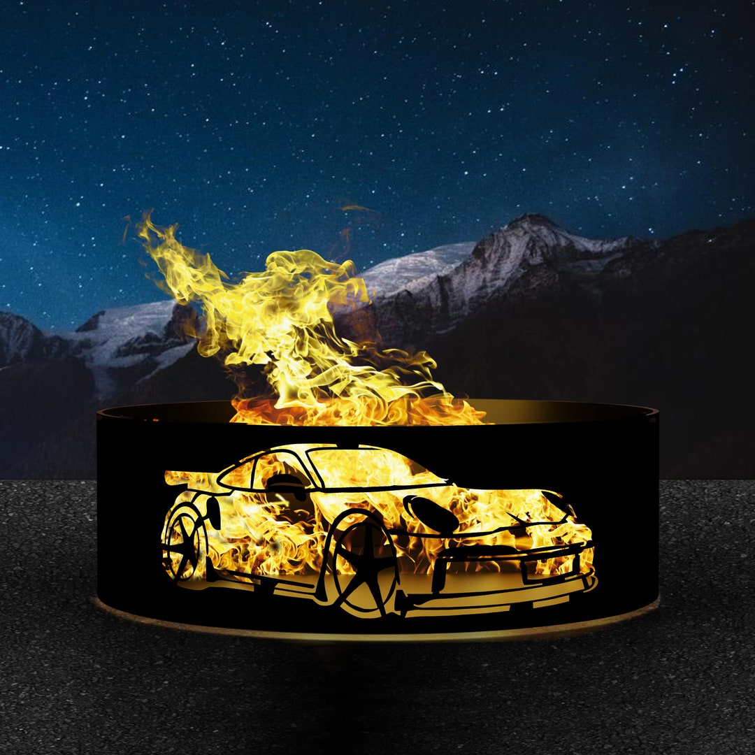 Personalized Car Lover Fire Pit | Custom Gift for Car Enthusiasts ...