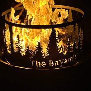 Personalized Fire Pit Ring Custom Back Yard Campfire Fire - Etsy