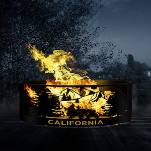 Custom Fire Pit, Metal Fire Ring, Unique Outdoor Gift for Him & Her ...
