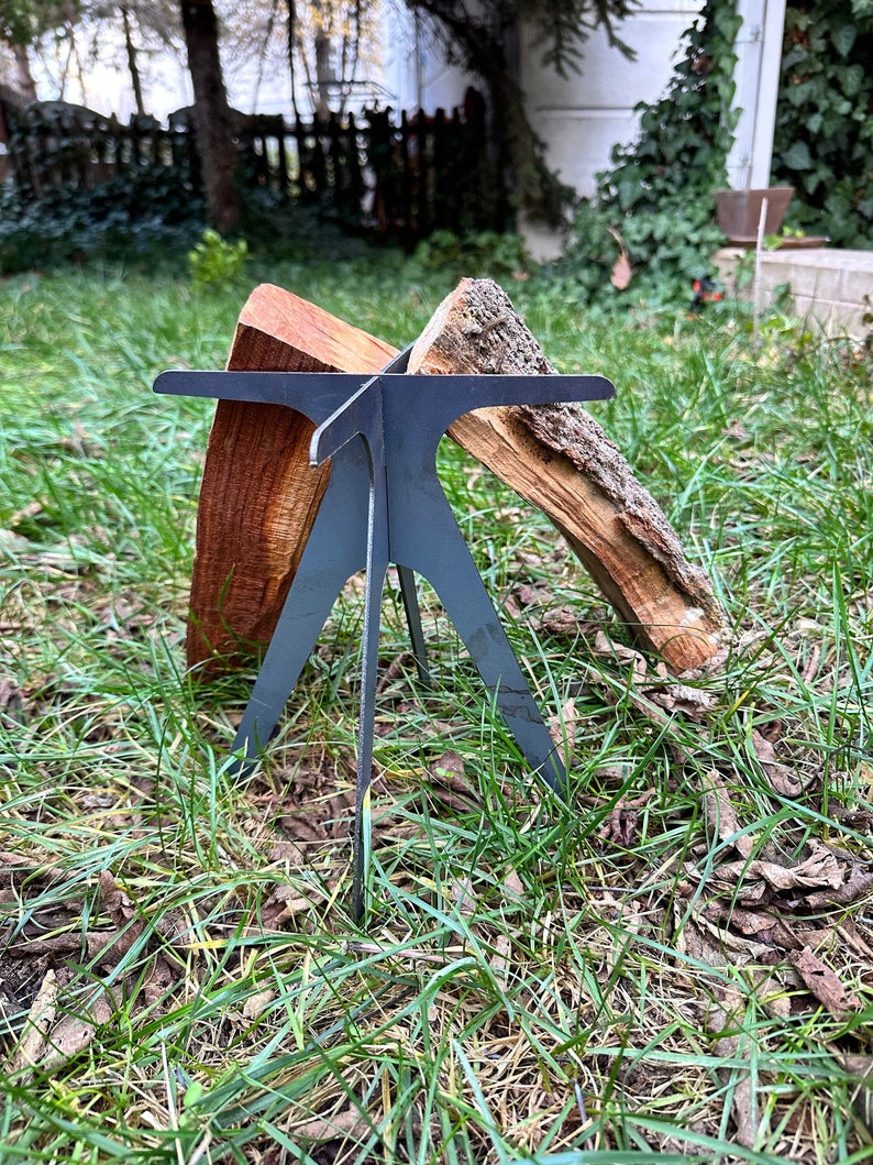 Vertical Fire Pit Grate, Campfire Stand, Log Holder, Fire Pit Stand for ...